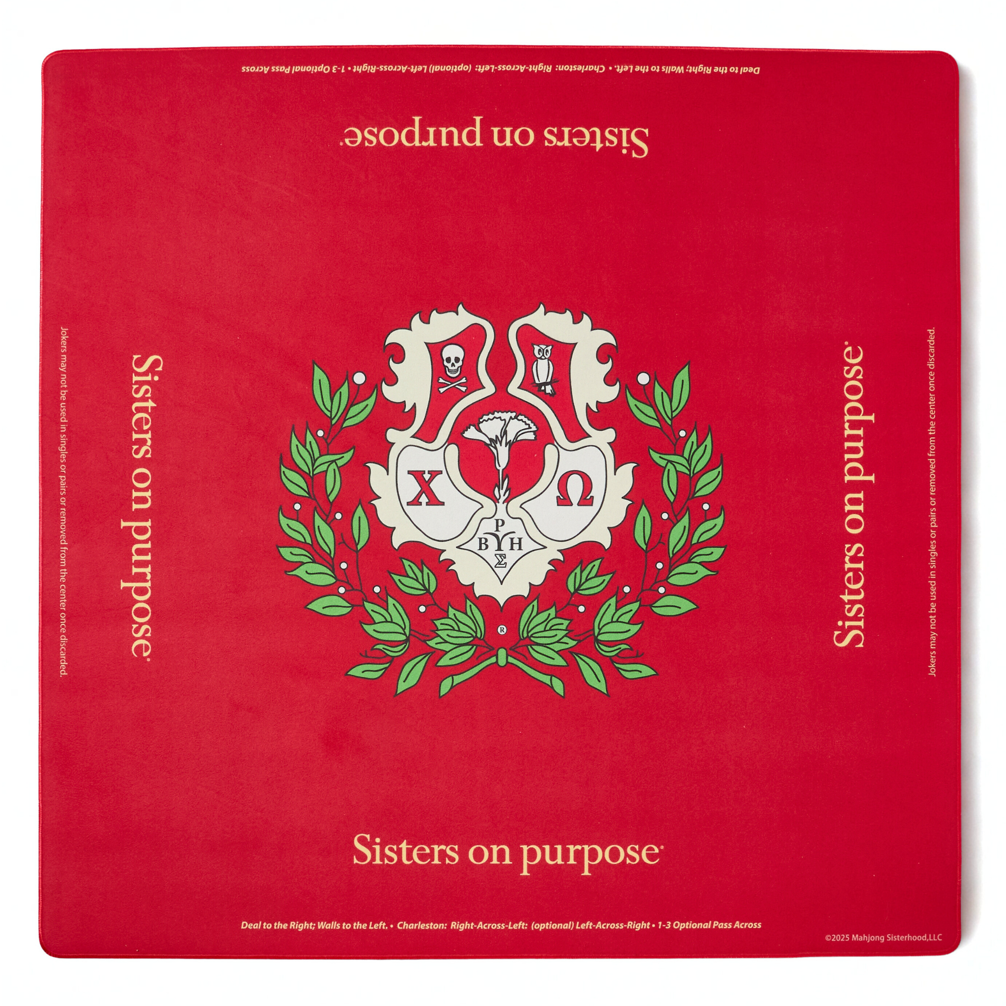 Chi Omega Mahjong Mat – Mahjong Sisterhood
