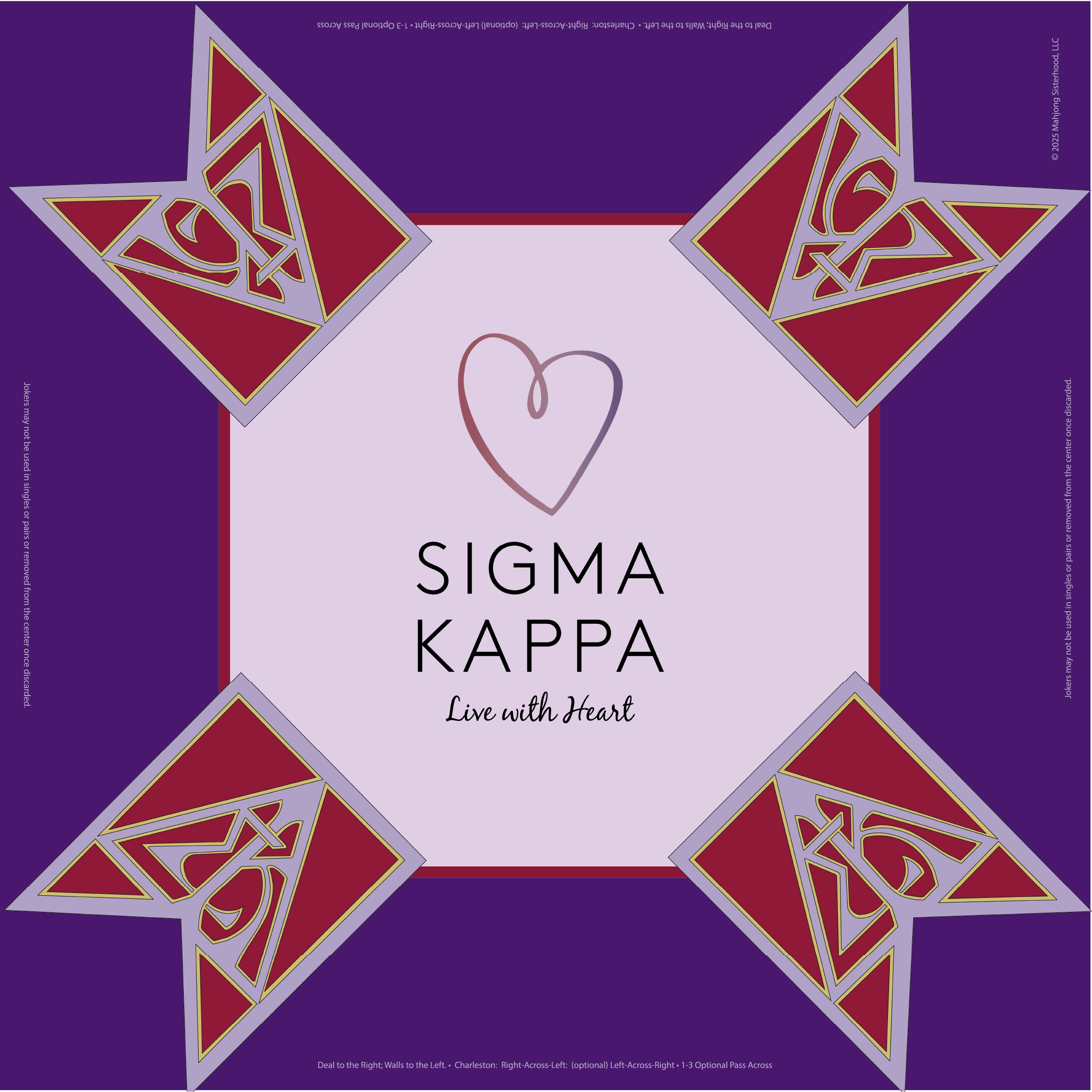 Sigma Kappa Mahjong Mat – Mahjong Sisterhood